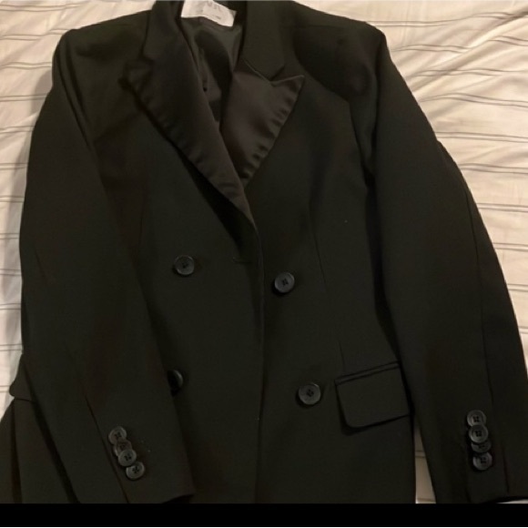 Zara | Jackets & Coats | Zara Black Formal Blazer With Structured ...
